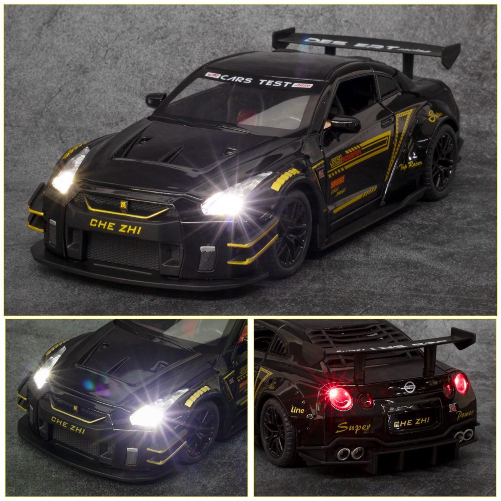 CHE ZHI Black GTR R35 Sports Car Diecasts Model No 24202 - Darlington ...