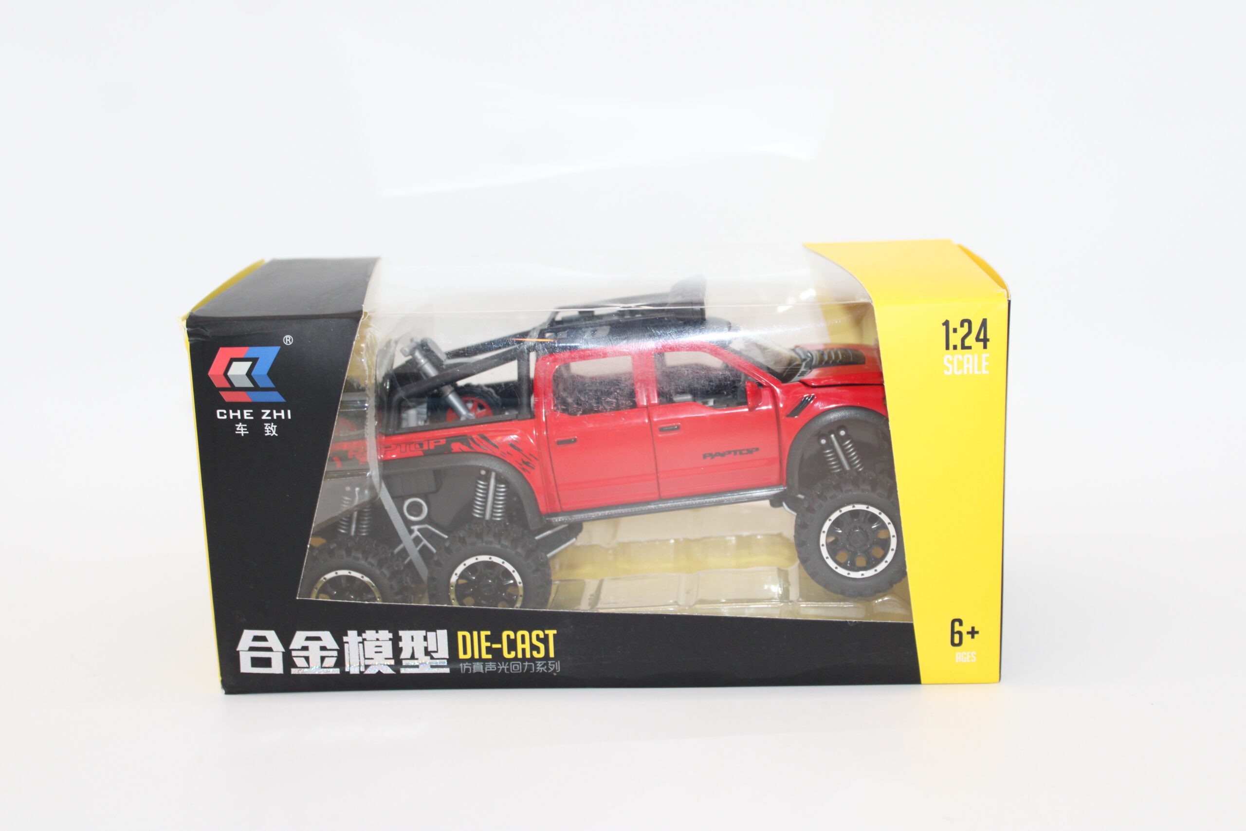 CHE ZHI Ford Raptor Red F150 Truck SUV Car 6 Wheels - Darlington Diecast