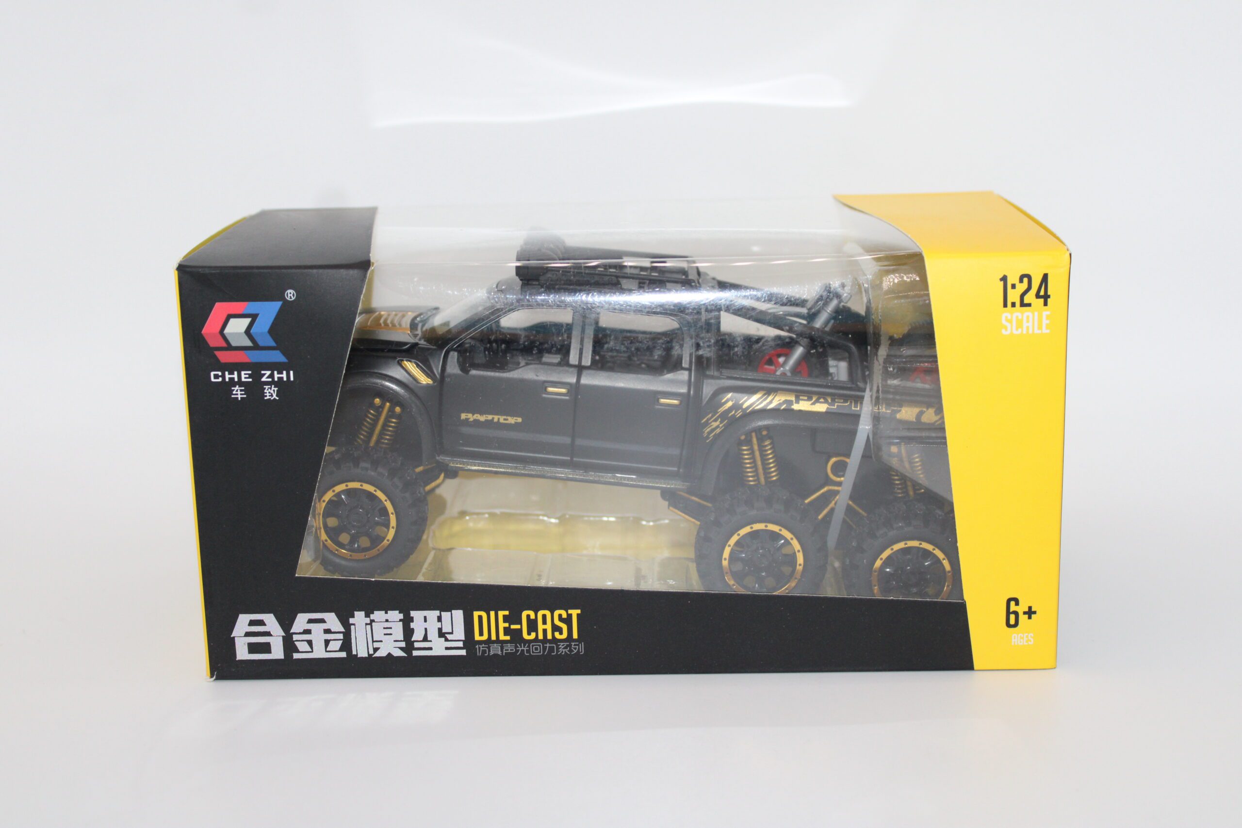 CHE ZHI Ford Raptor Black F150 Truck SUV Car 6 Wheels - Darlington Diecast