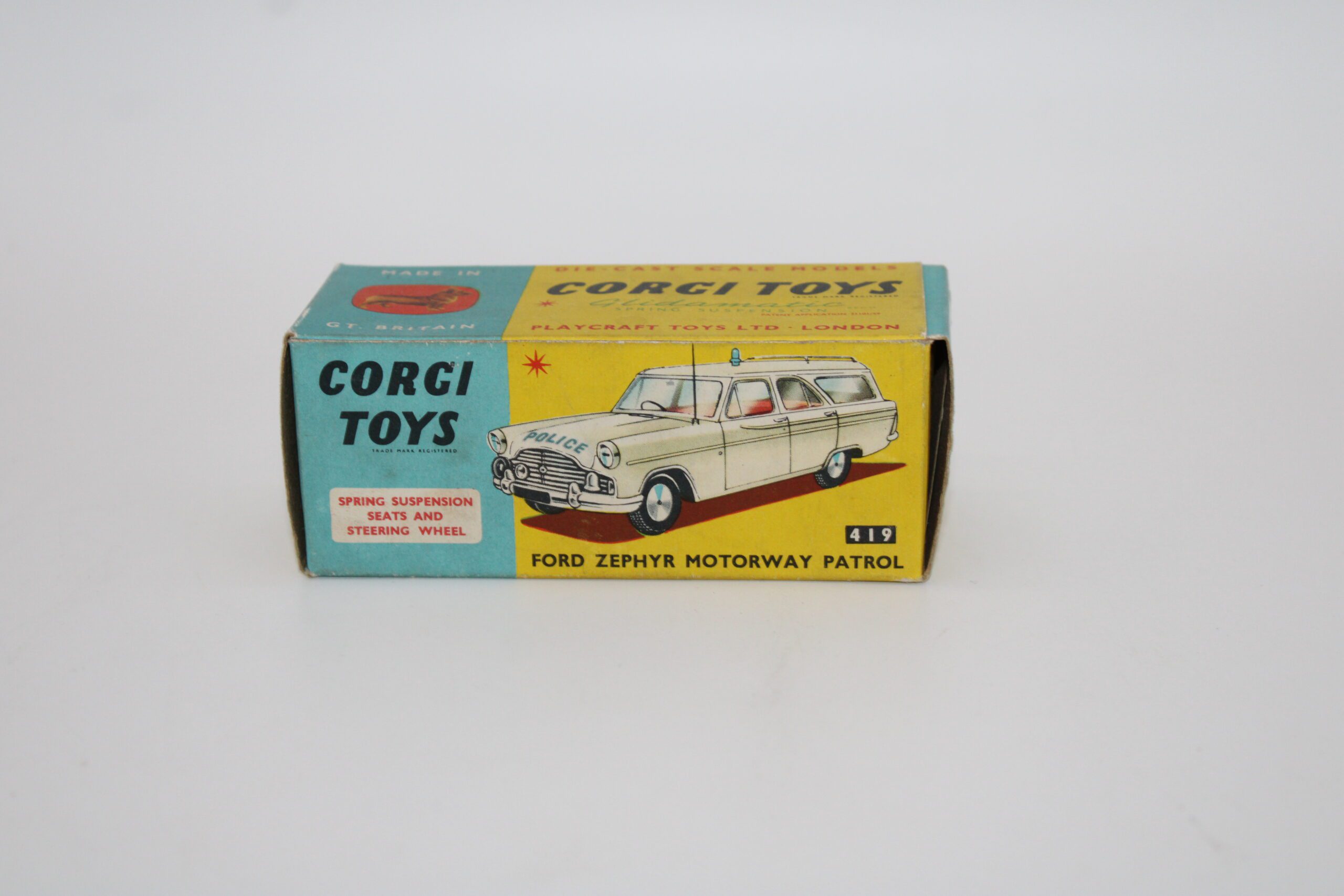 Corgi No 419 Ford Zephyr Motorway Patrol Car - Darlington Diecast